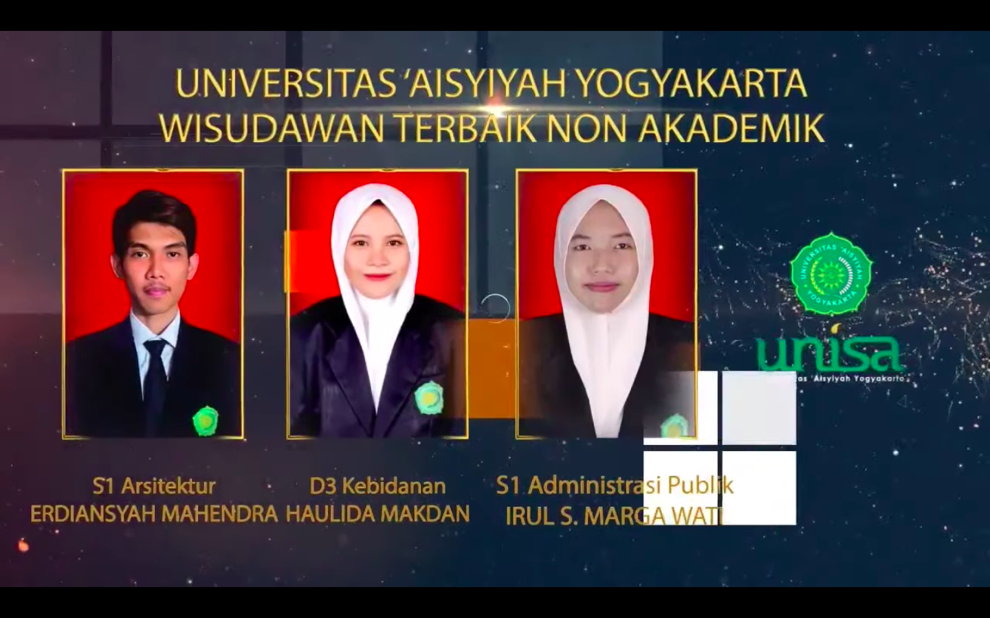Prodi Arsitektur UNISA Menggelar Wisuda Secara Daring - Sarjana S1