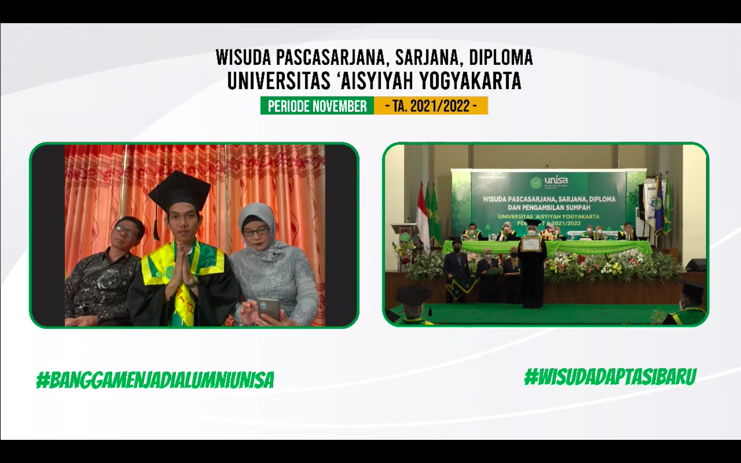 Prodi Arsitektur UNISA Menggelar Wisuda Secara Daring - Sarjana S1